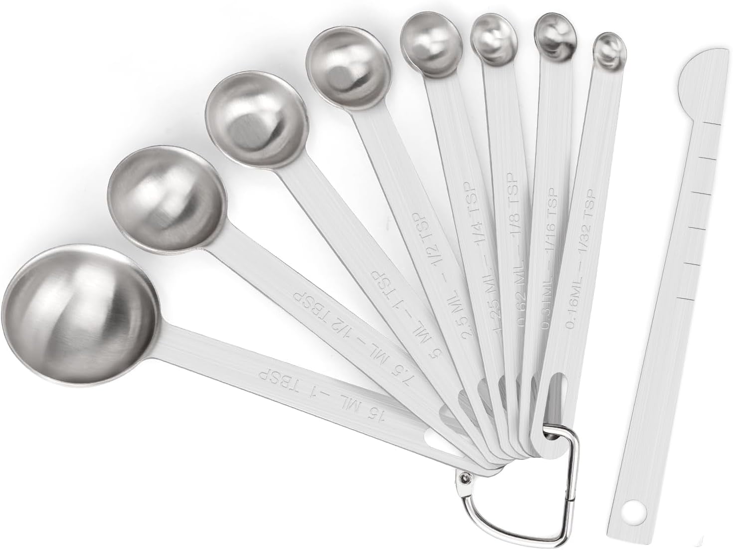 Bybiment Upgrade 9 PCS Steel Set, Small Tablespoon, Teaspoons, Set 8 ...