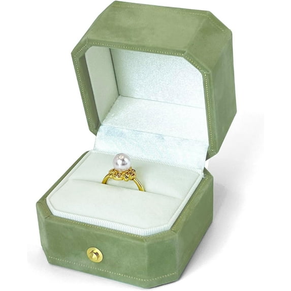 Bybiment Velvet Box, Engagement Box Jewelry Box for Proposal Wedding ...