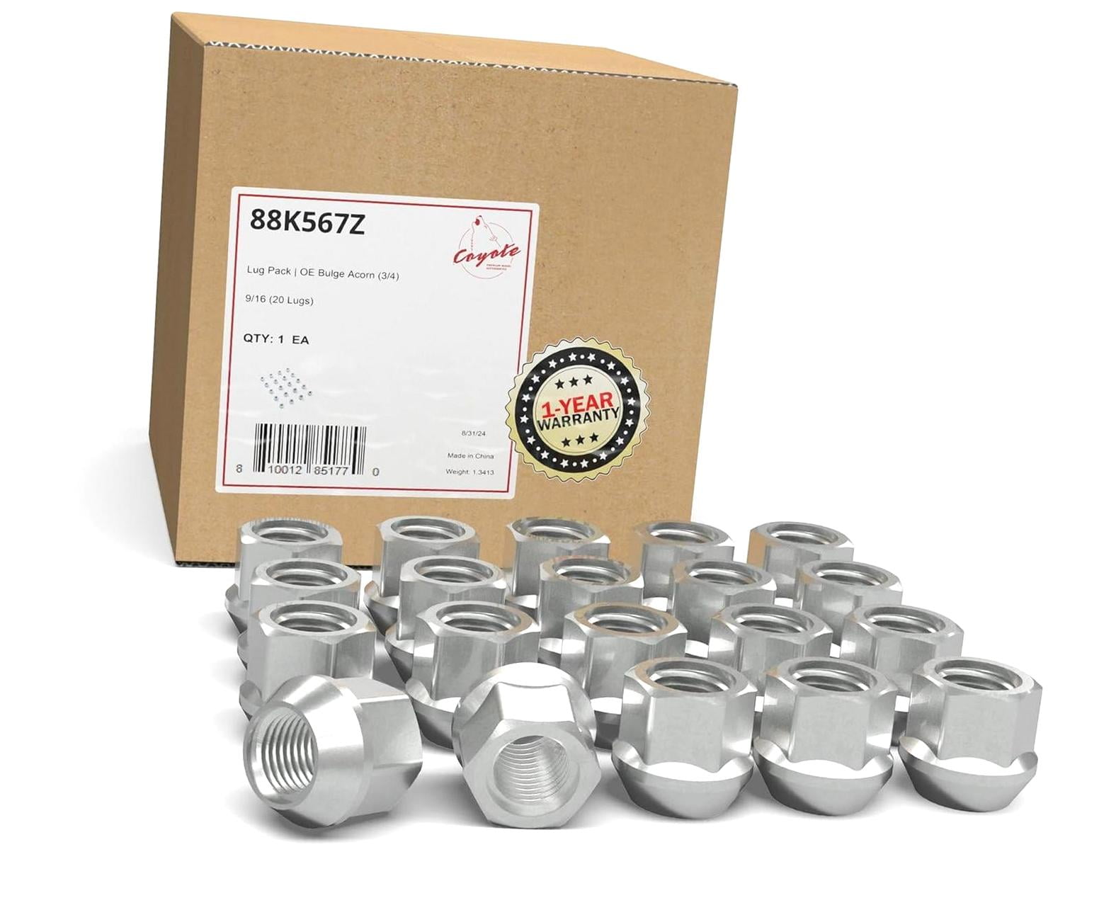 Bybiment Wheel Components 20 Pieces 9/16"-18 Thread Open End Bulge ...