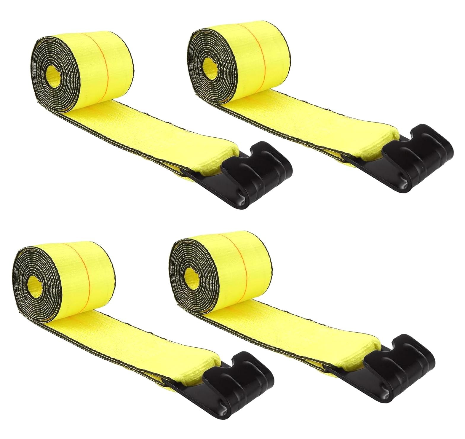 Bybiment Winch Straps 4" x 30', 4 Pack Cargo Securement Straps with ...