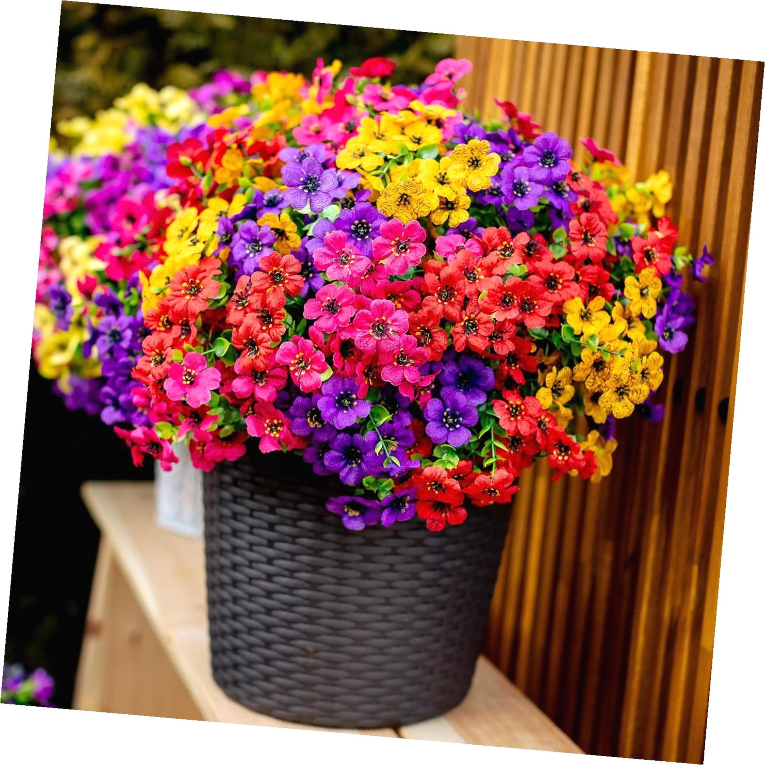 Bybiment for Artificial 16 Bundles Faux Exterior Greenery Boxwood UV ...