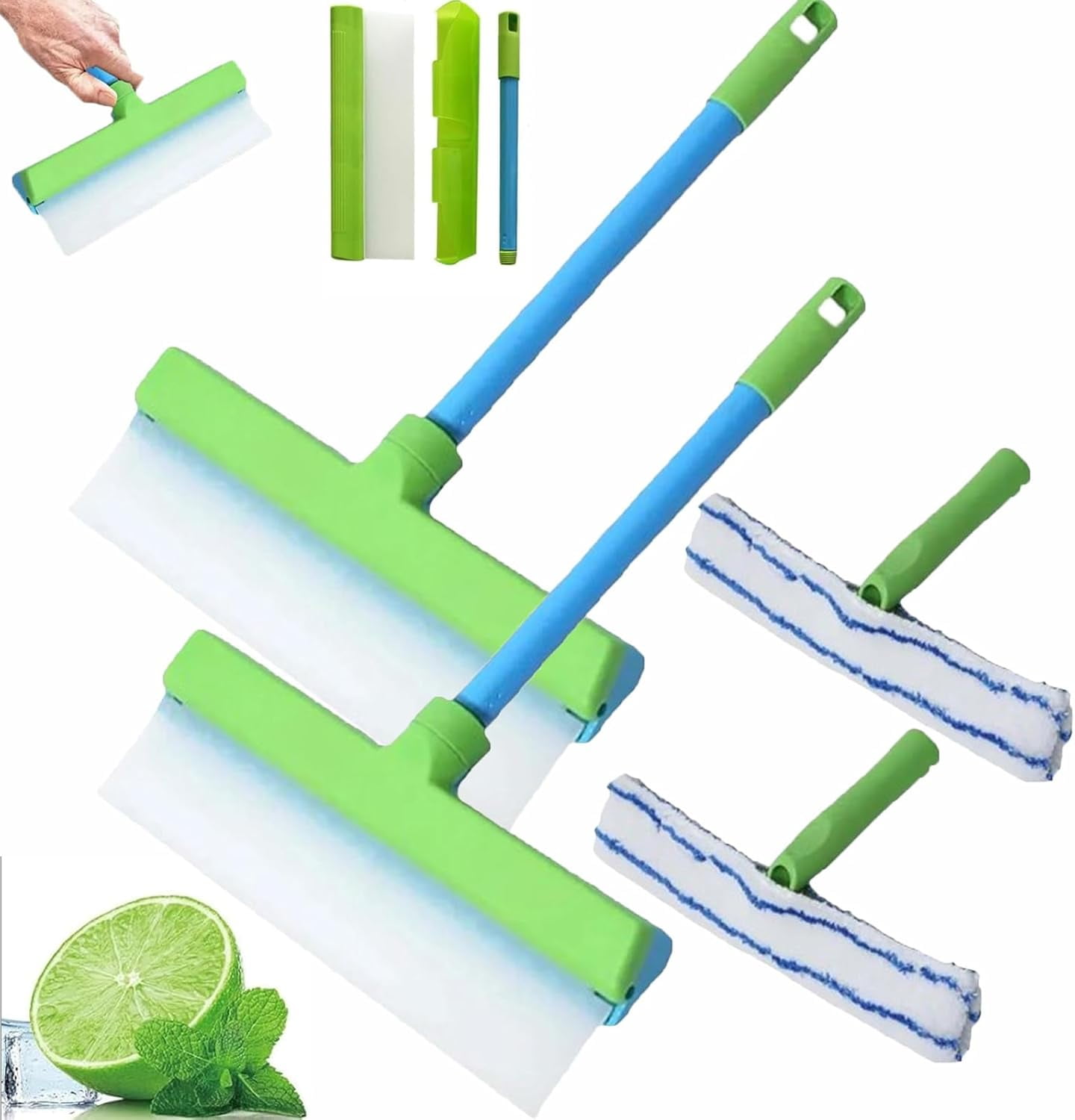 Byblix Recyclable Silicone Window Squeegee Kit, Multifunctional 3 in 1 ...