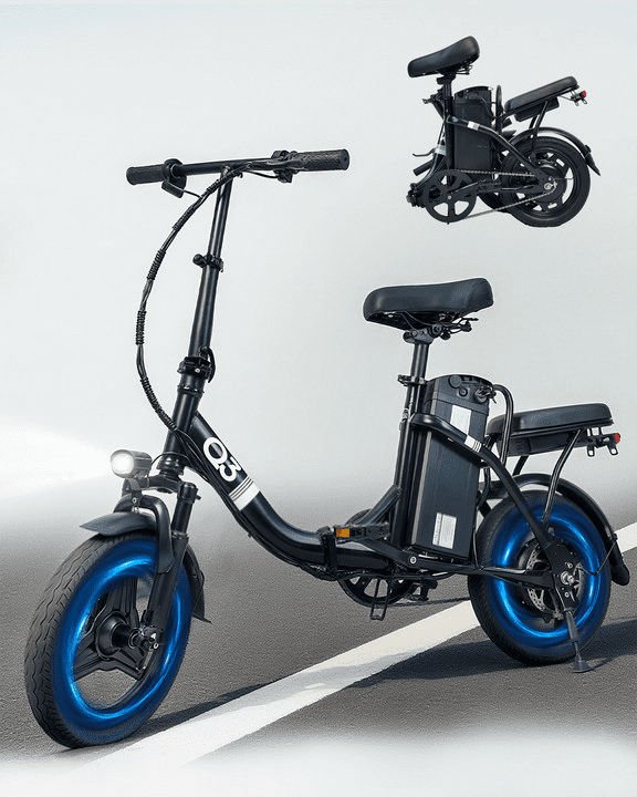 Bycyla Electric Bike for Adults,500W Peak Motor,20 MPH Folding Ebike,14 ...