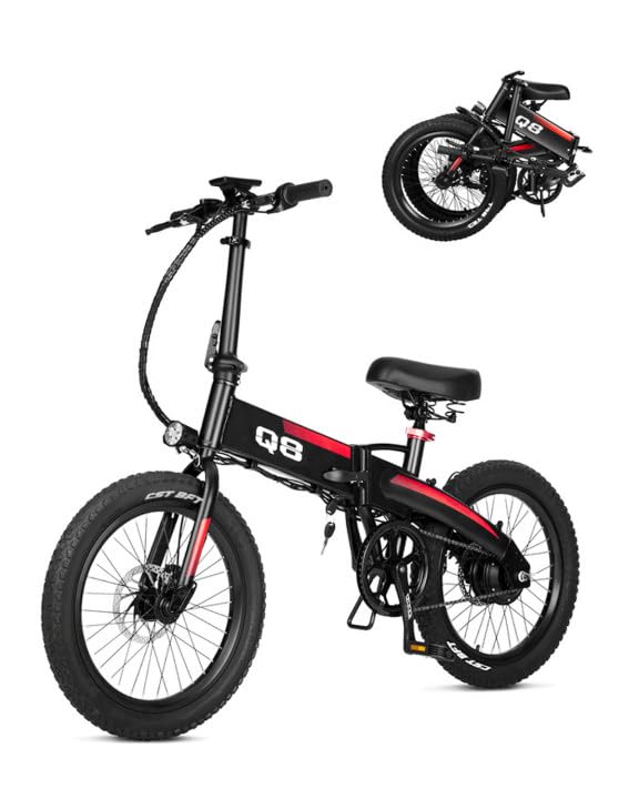Bycyla Electric Bike for Adults,500W Peak Motor,20 MPH Folding Ebike,20 ...
