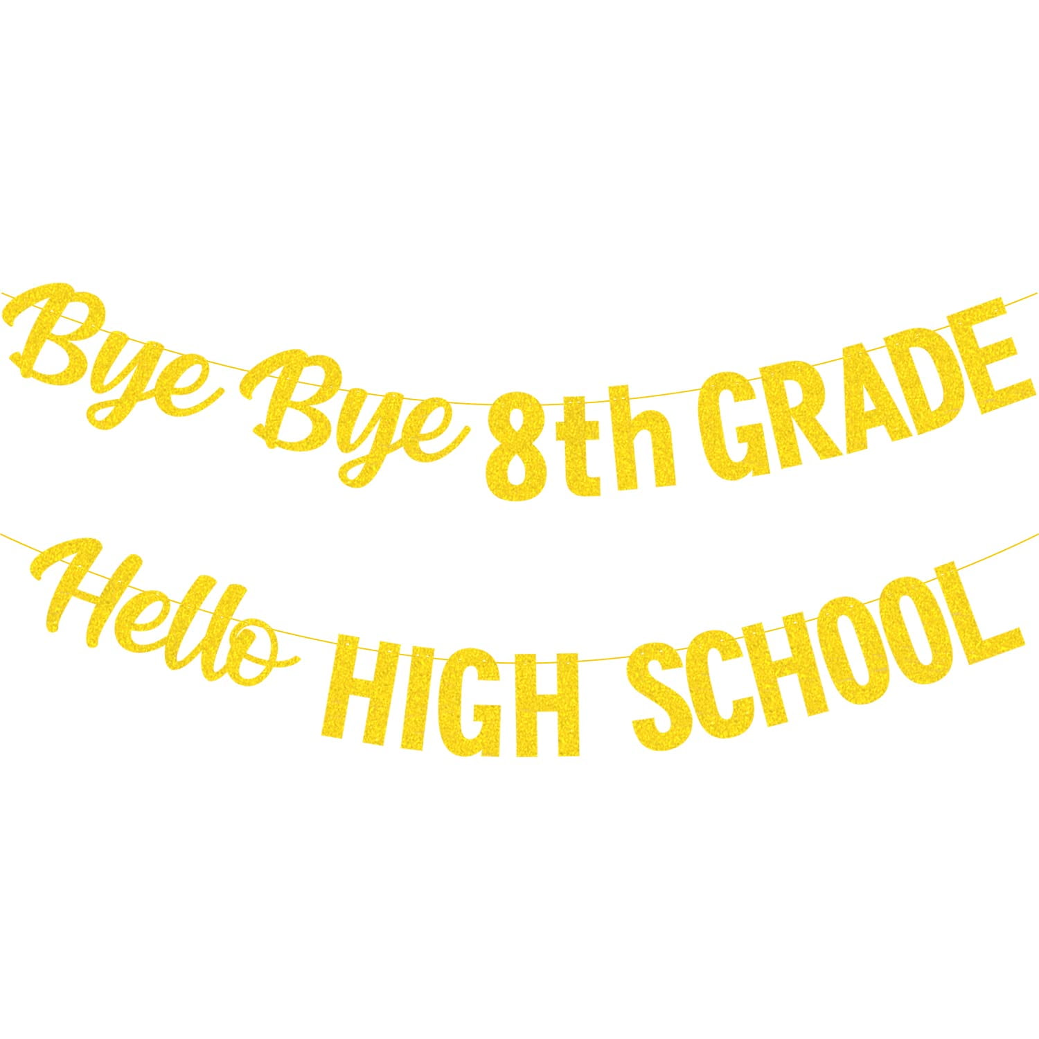 Aisosiks Bye Bye AJH3 8th Grade Hello High School Banner, 8th Grade ...