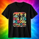 Bye Bye School Hello Pool Last Day of School Teacher Graphic Unisex T ...