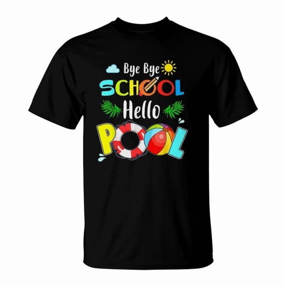 Bye Bye School Hello Pool Mermaid Students Funny TShirt - Walmart.com