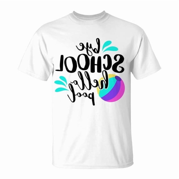 Bye Bye School Hello Pool Mirror Ball Swimming TShirt - Walmart.com