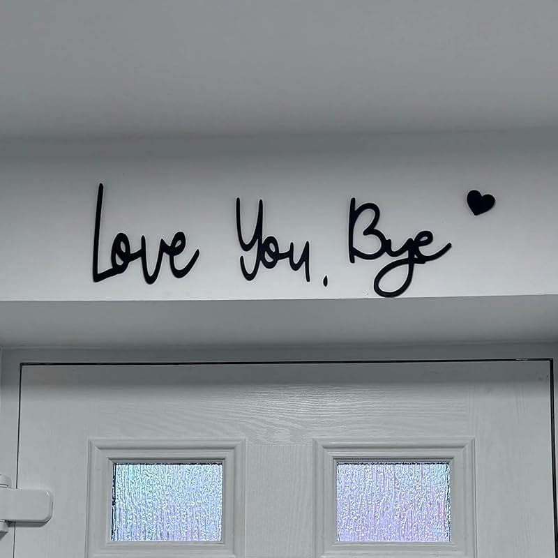 Bye Love You Wooden Script Sign Hallway Home Door, Love You Bye Sign ...