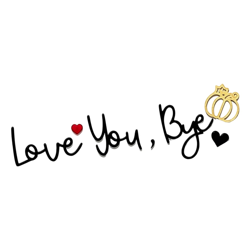 Bye Signs Acrylic Wall Decors Express Love and Warm Family Signs for ...