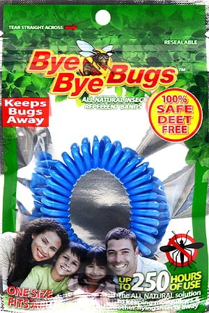 Byebye Bugs Blue Spiral Bug Band - Walmart.com