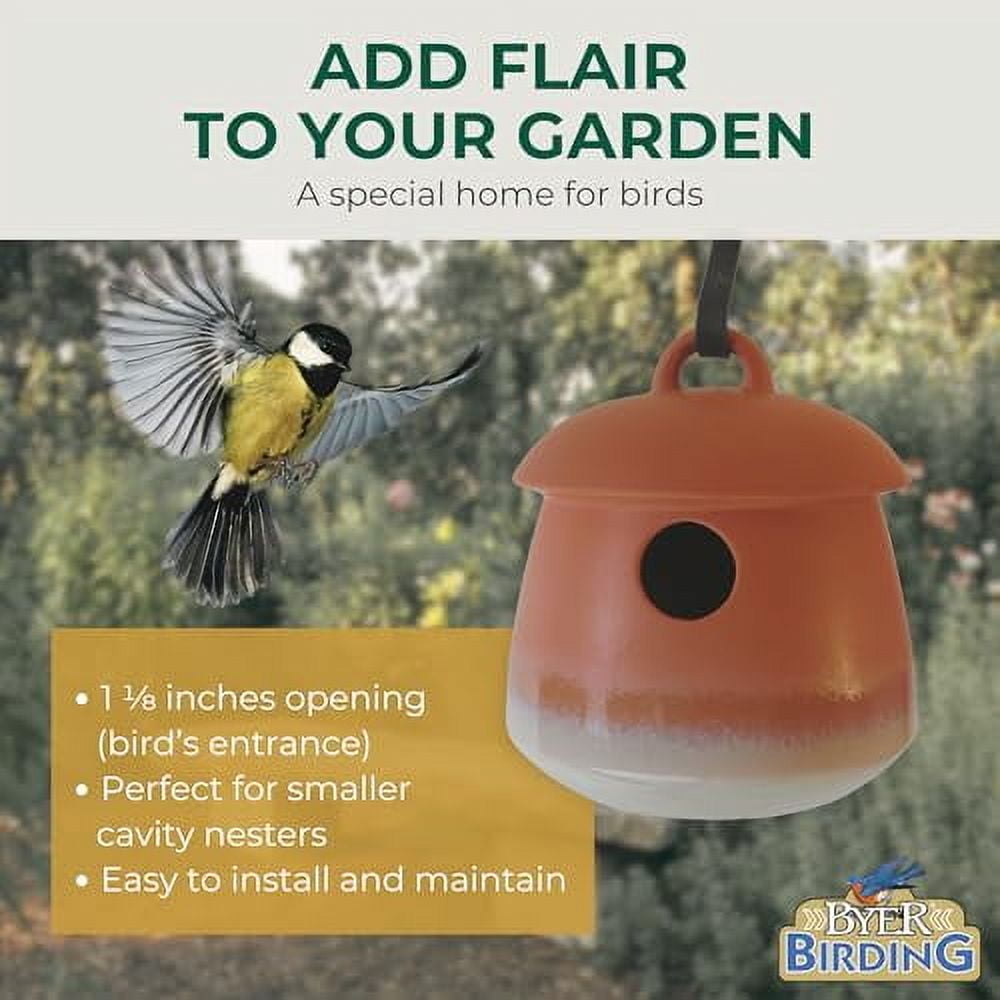 Byer of Maine Return Bird Home, Hanging Bird House, Soft Blue, 7 D x 7 ...