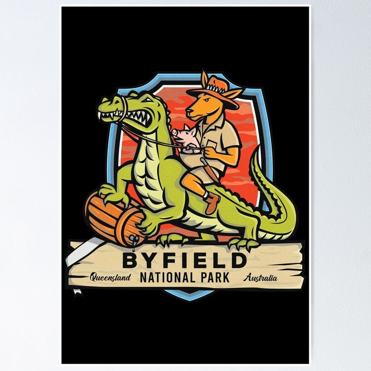 Byfield National Park Kangaroo Pig Croc UNFRAMED Poster, 12x18 ...