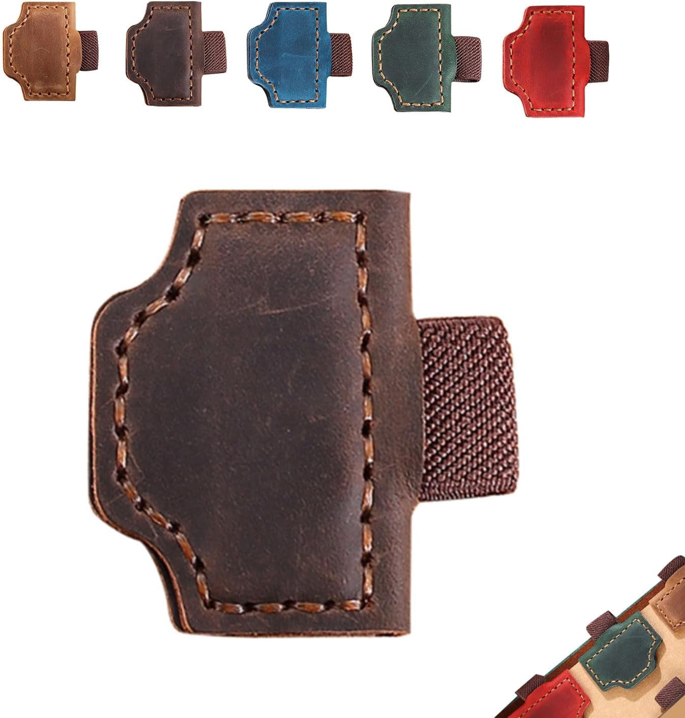 Bygone Mark Bookmark with Pen Holder, Magnetic Leather Pen Holder ...