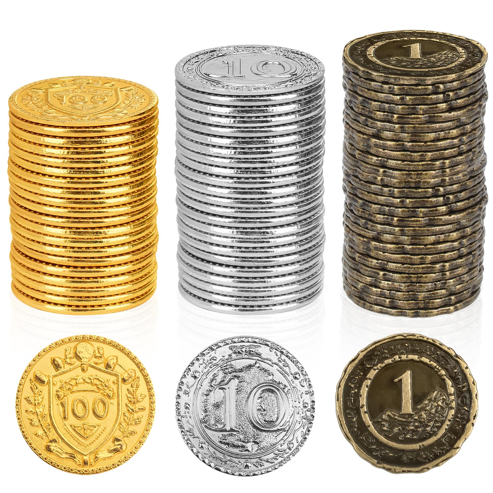 Byhoo 150 PCS Metal OIF8 DND Coins, 1.2" Gold Silver Copper Tokens with ...