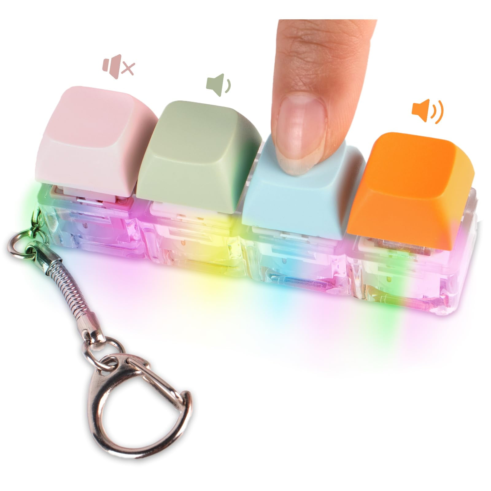 Byhoo Keyboard Fidget, 3 Types of Touch Fidget Keyboard, 3 Speed ...