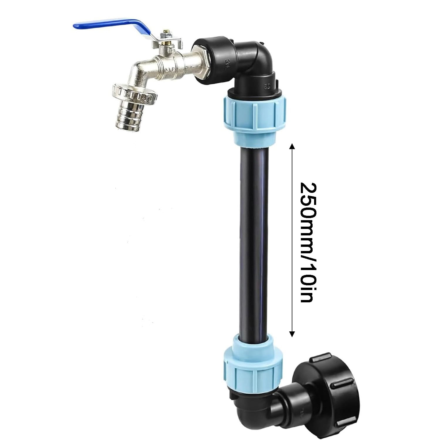 Byikun 10/20 Inch Pe Gooseneck Faucet Extension Pipe - Brass Ton Barrel ...