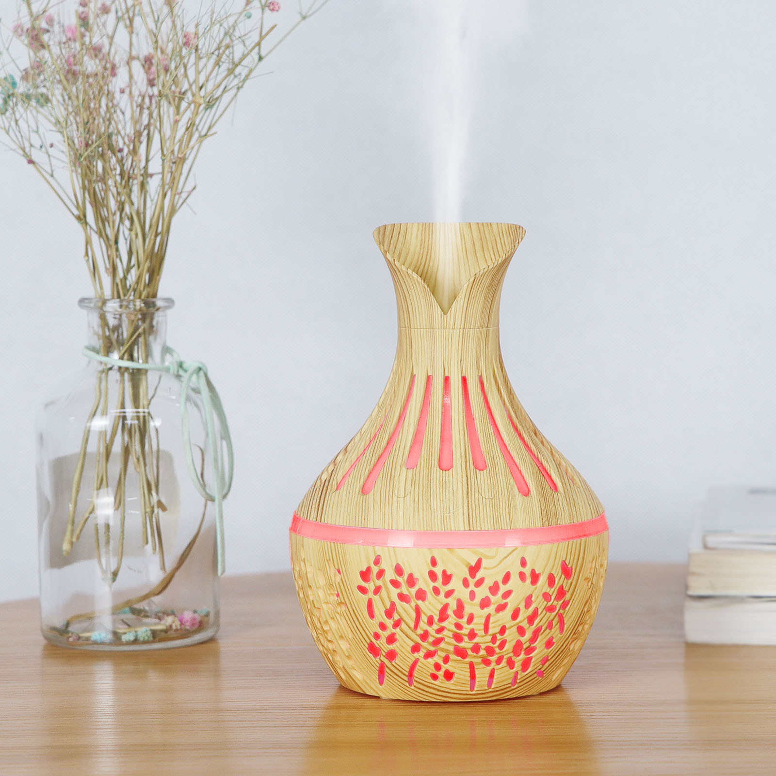 Byikun 2024 New Retro-Style USB Mini Humidifier with LED Colorful Light ...