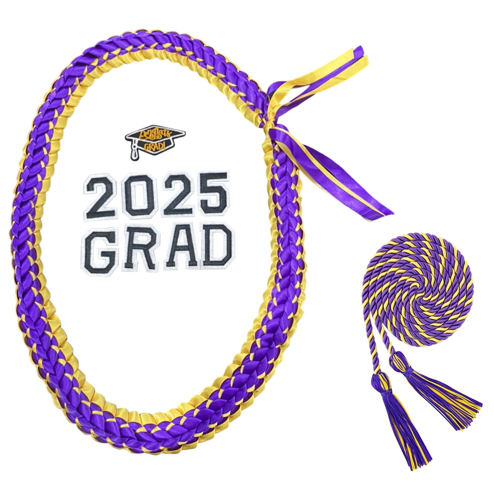Byikun 2025 Graduation Honor Ribbon Set - Dmade Woven Wreath with ...