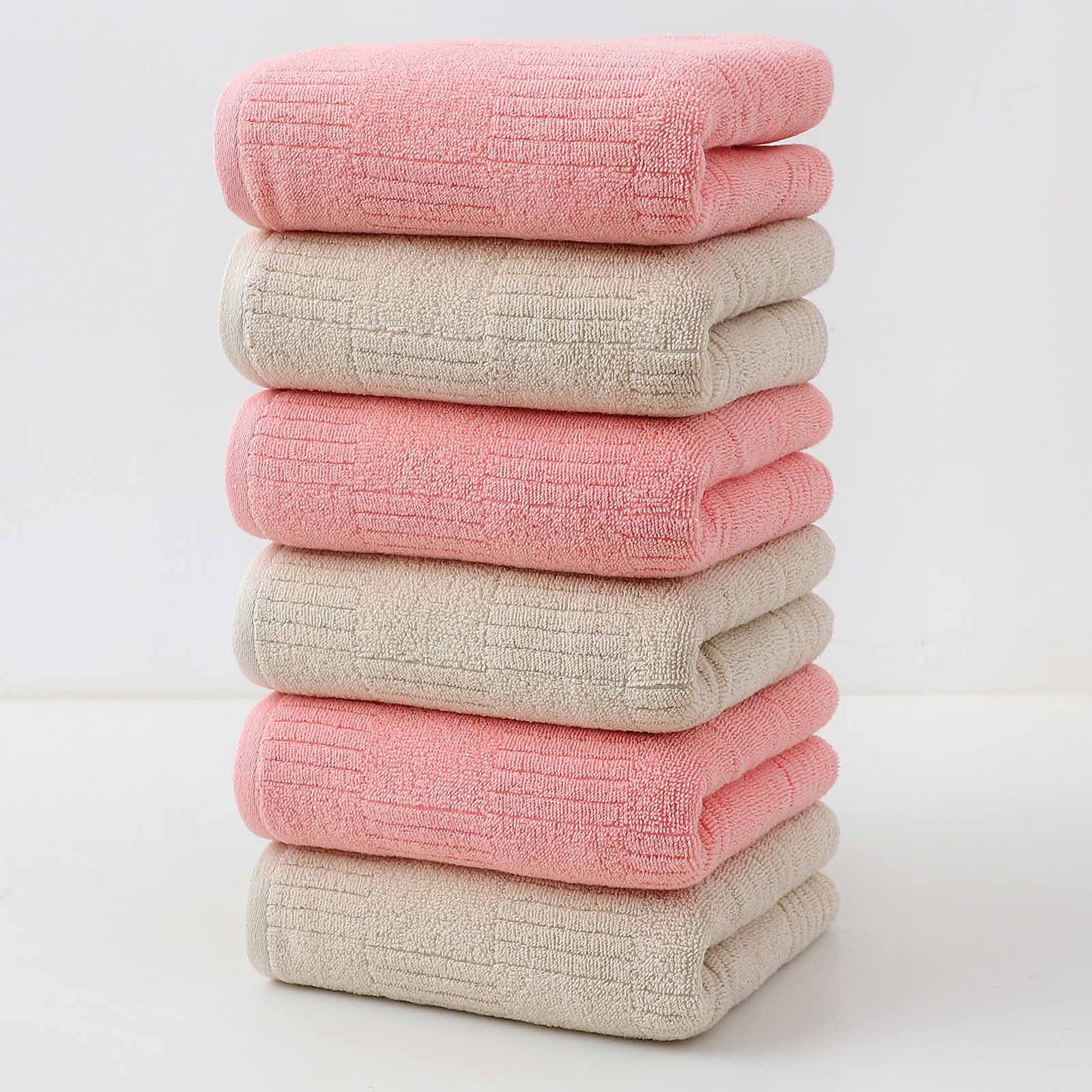 Byikun 6PCS Cotton Towels Soft And Comfortable Adult Cotton Towel Set ...