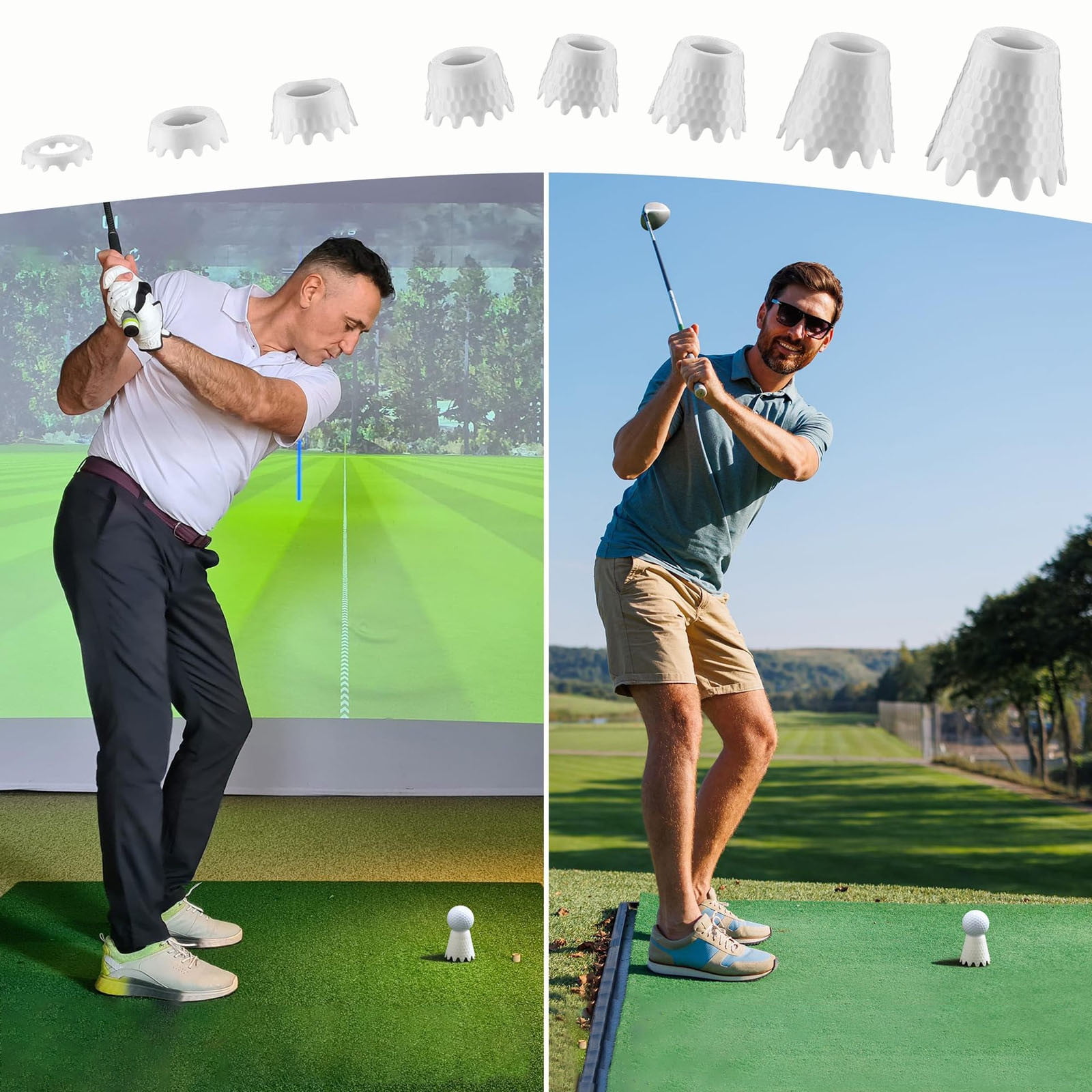 Byikun 8 - Piece Golf Tee - Unique Appearance, Durable Material ...