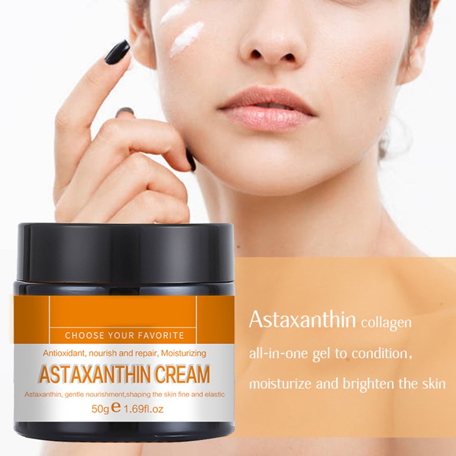 Byikun Astaxanthin Cream, against-Aging Face Moisturizer, Brightening ...