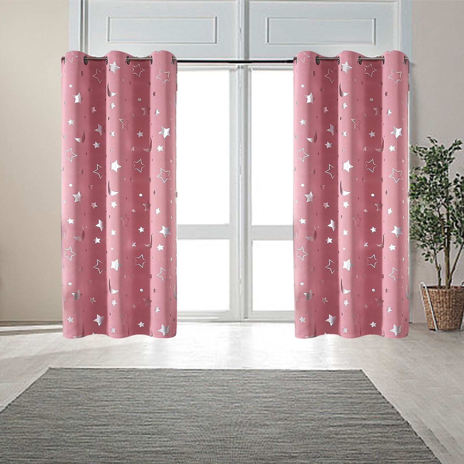Byikun Bedroom Decor Soft and Smooth Curtains Curtain Panel Pair 63 ...