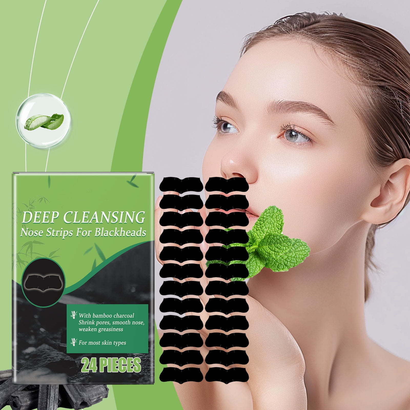 Byikun Blackhead Remover, Deep Cleansing Nose Patch, Gentle Exfoliating Liquid, Pore Minimizing ...