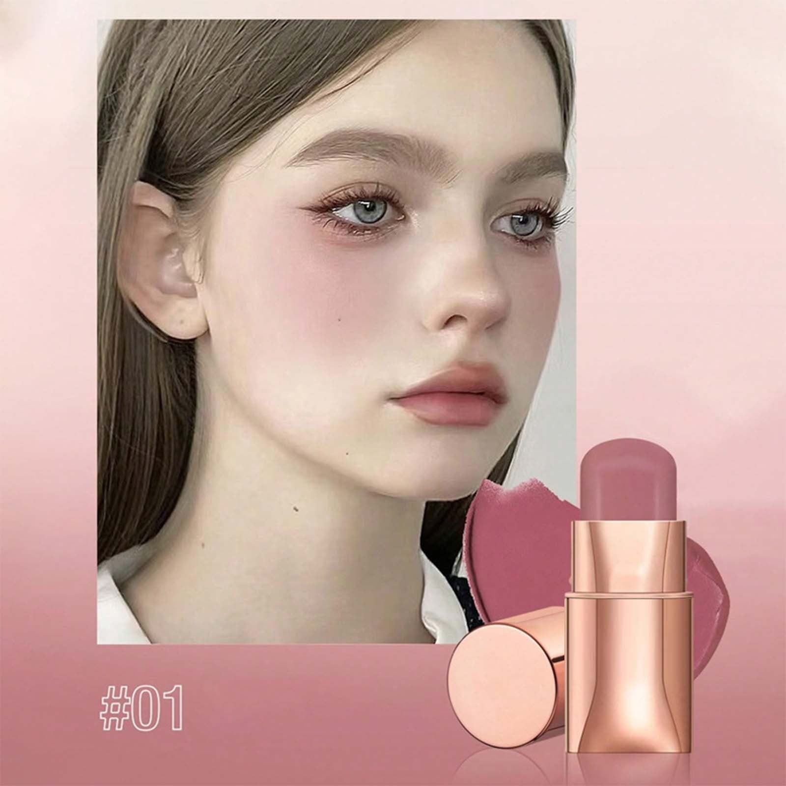 Byikun Blush Stick, Versatile Use Cream Blush Balm, Highly Pigmented ...