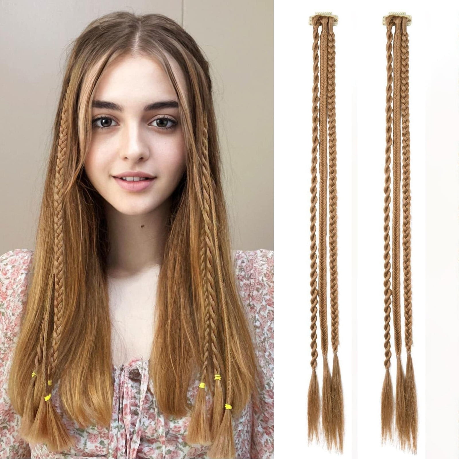 Byikun Braiding Extensions, Stylish Clip-In Hair Braids, Natural Look ...