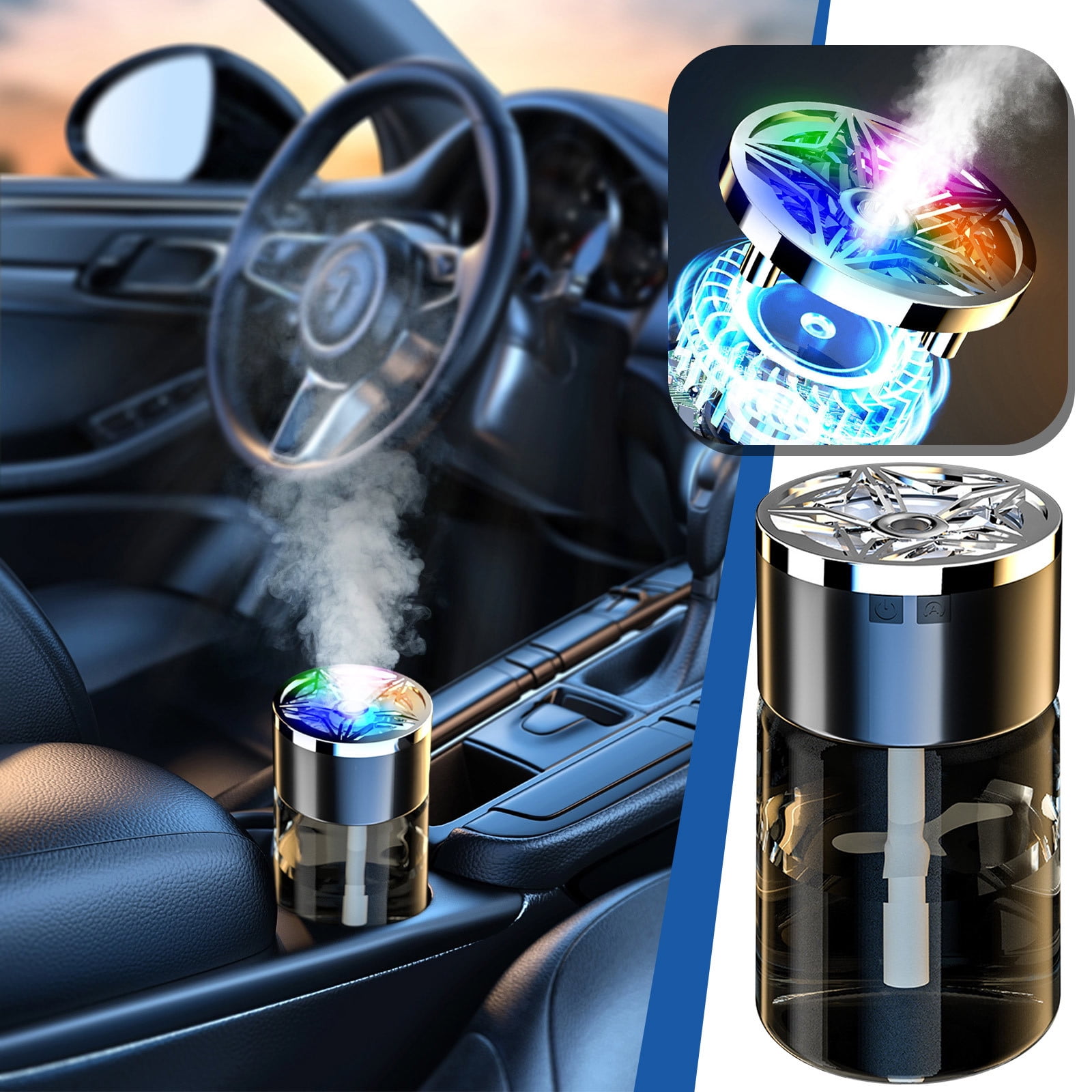 Byikun Car Aromatherapy Humidifier - Intelligent Automatic Spray ...