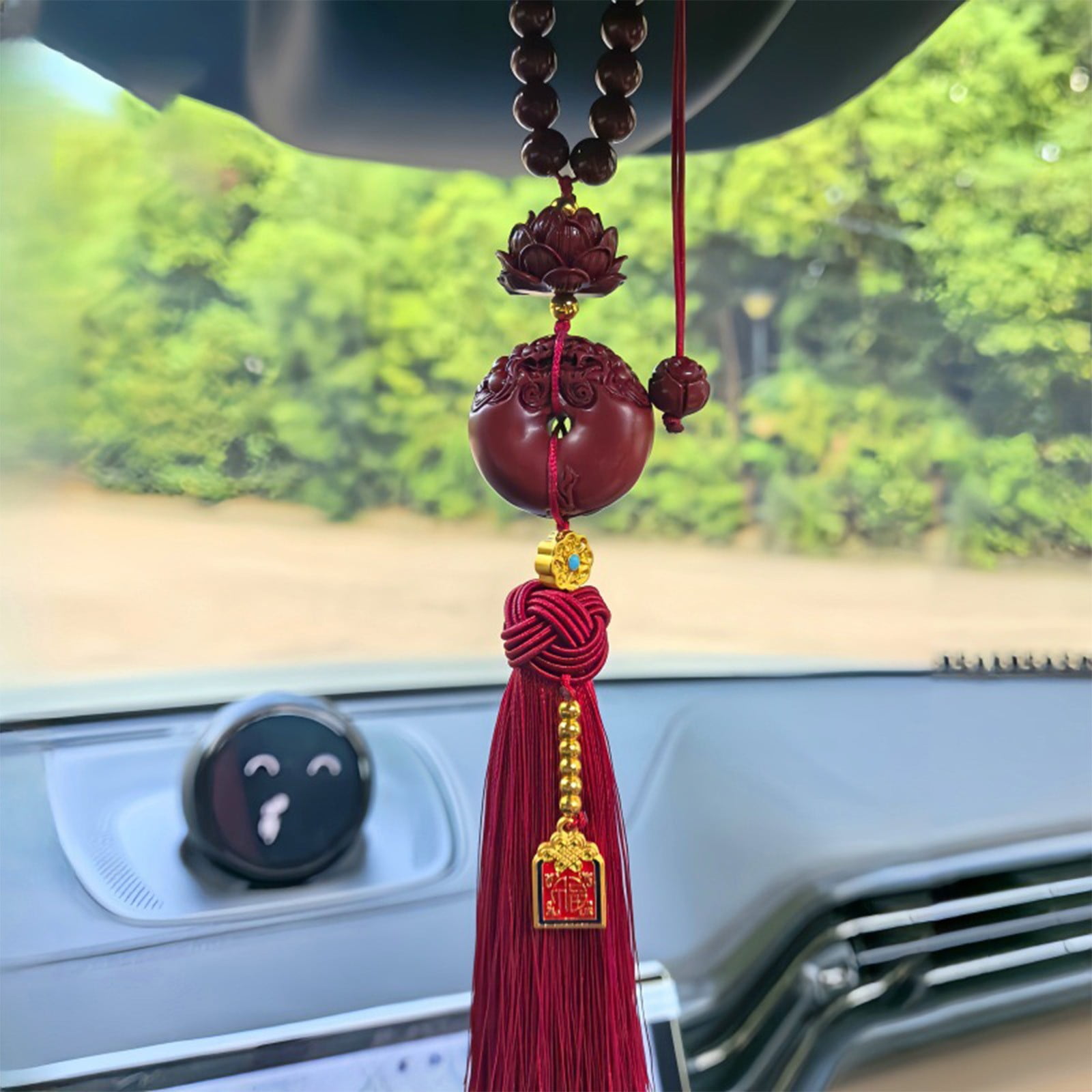 Byikun Car Pendant Safe Flower Car Mounted Rearview Mirror Interior ...