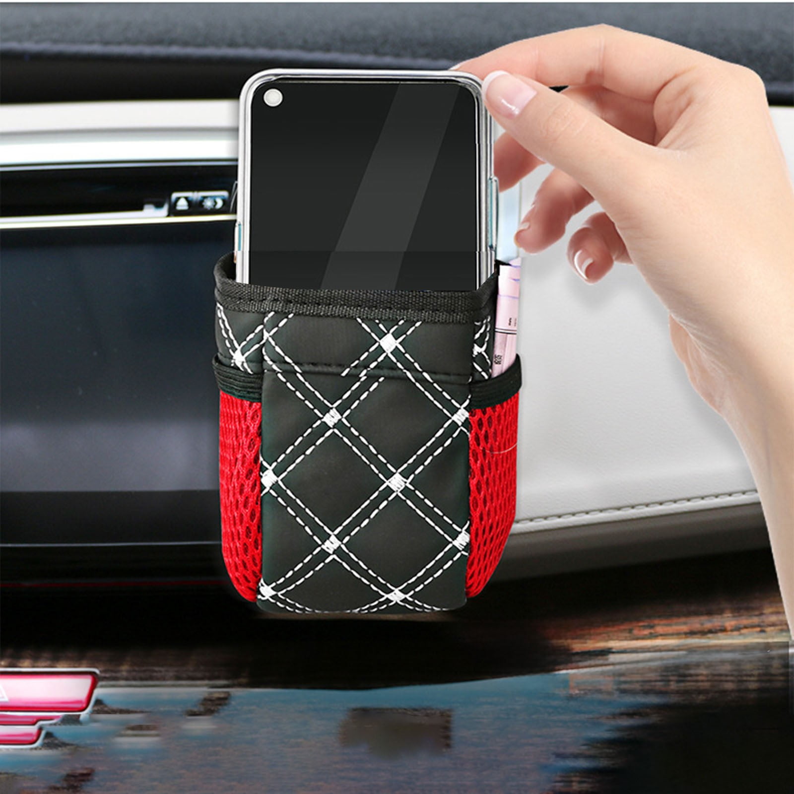 Byikun Car Tuyere Storage Bucket Portable Hanging Large Screen Mobile ...