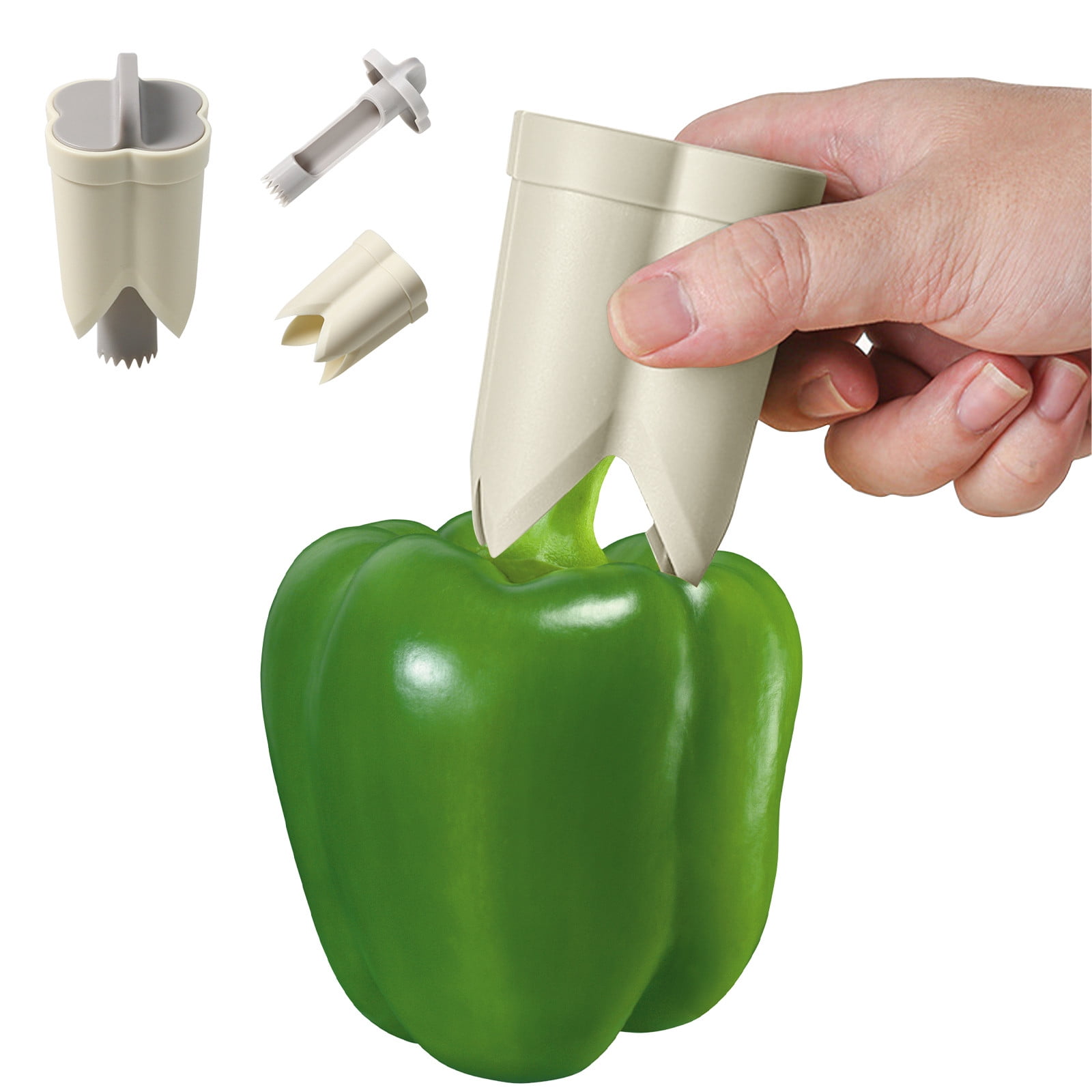 Byikun Chili Remover, Green Peer Tool Tomato Corer, Compact Vegetable ...