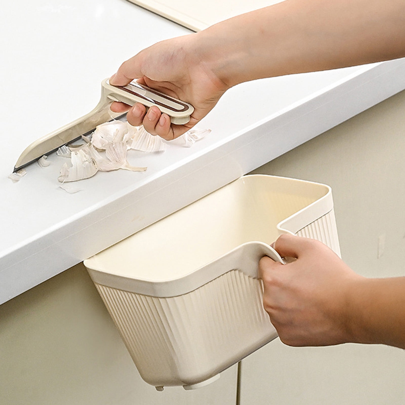 Byikun Desktop Trash Can With Scraper, Household Multifunctional ...