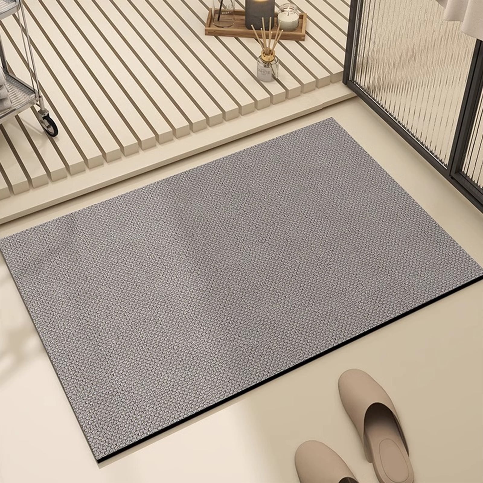 Byikun Diatomite Bath Mat - 40X60Cm Non-Slip Absorbent Floor Mat, Quick ...
