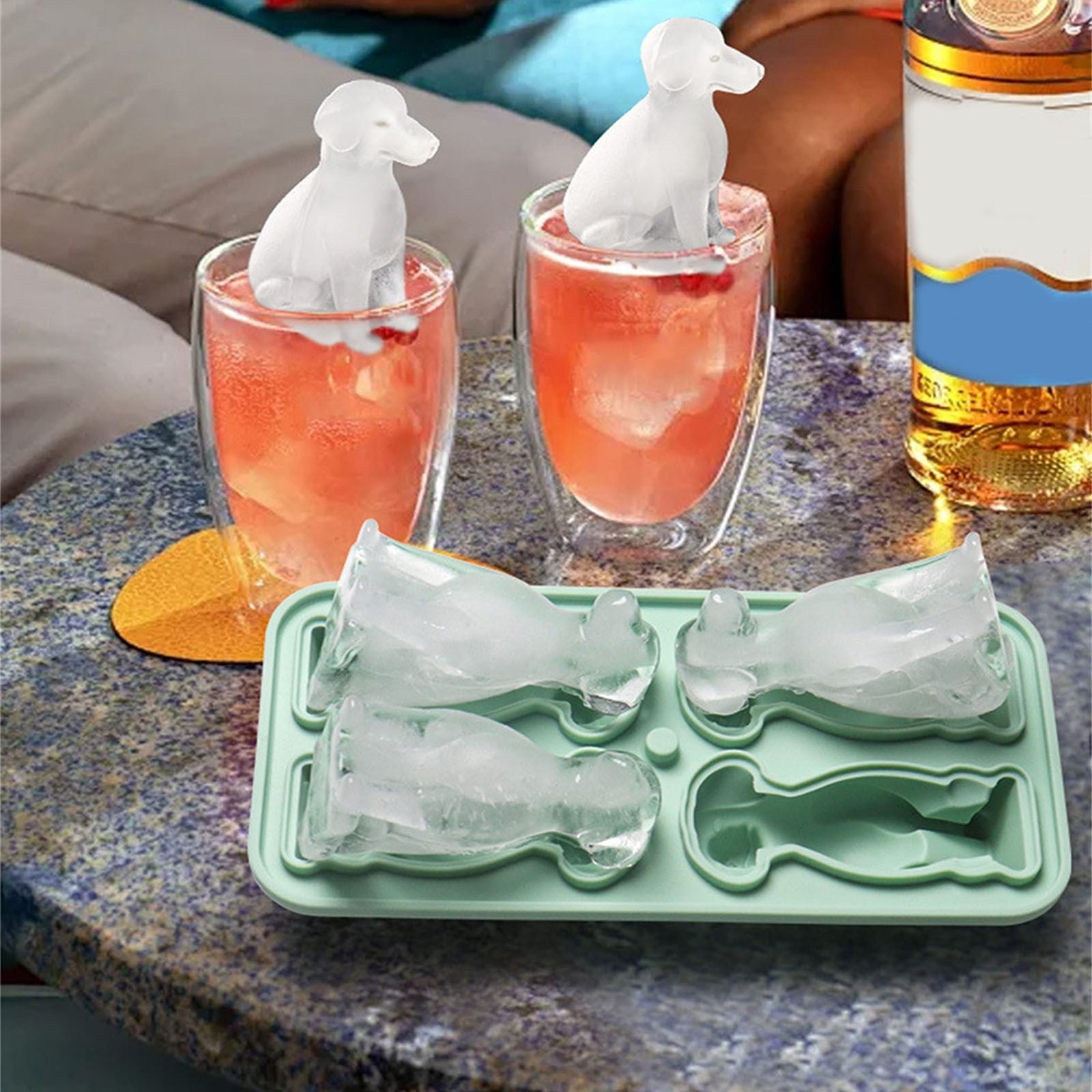 Byikun Dog Ice Ice Lattice Mould Ice Making Easy Demolding Dog Ice-tray ...