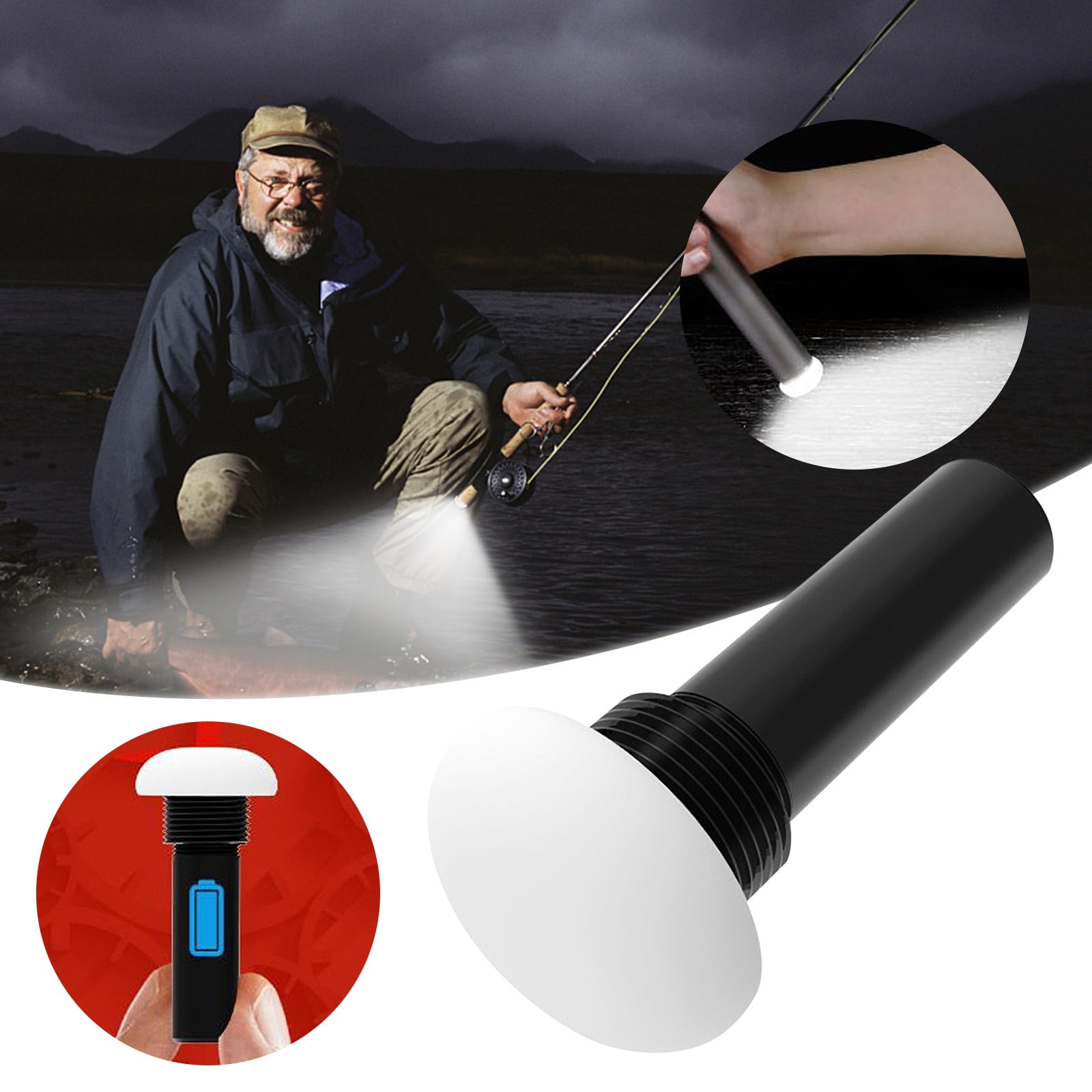 Byikun Fishing Night Light - Pole Tail Light for Fishing. Long ...
