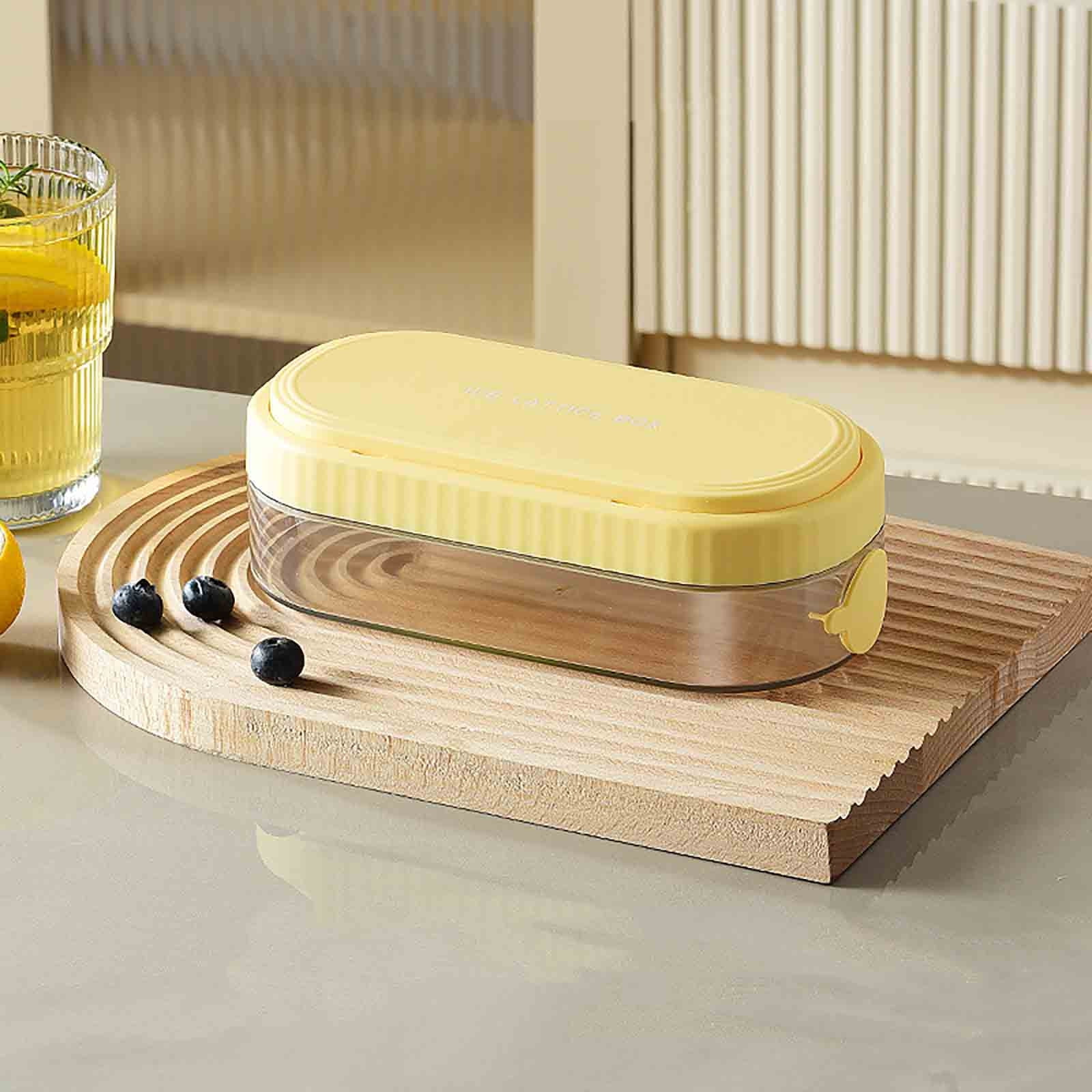 Byikun Food Grade Ice Block Maker with Lid - 1-Click Release Ice Cube y ...