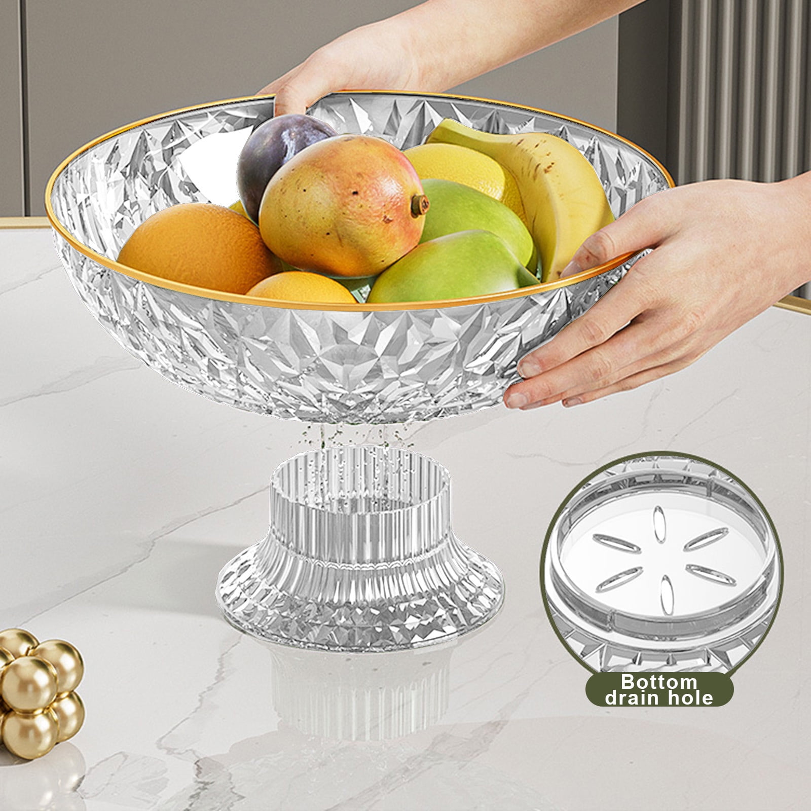 Byikun Fruit Tray Multifunctional Design Gift Basket High Legged Design ...