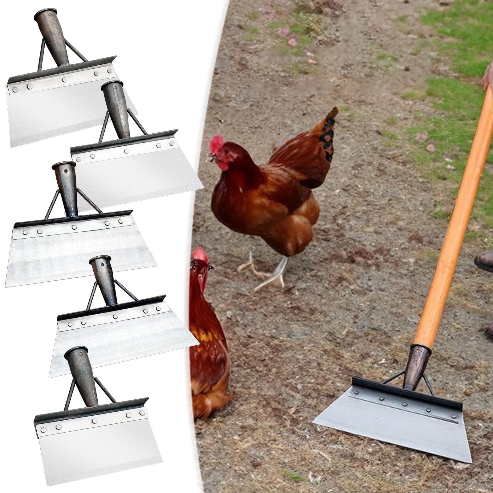 Byikun Garden Flat Shovel, Weeding Tool, 11.81 Inch Multifunctional ...
