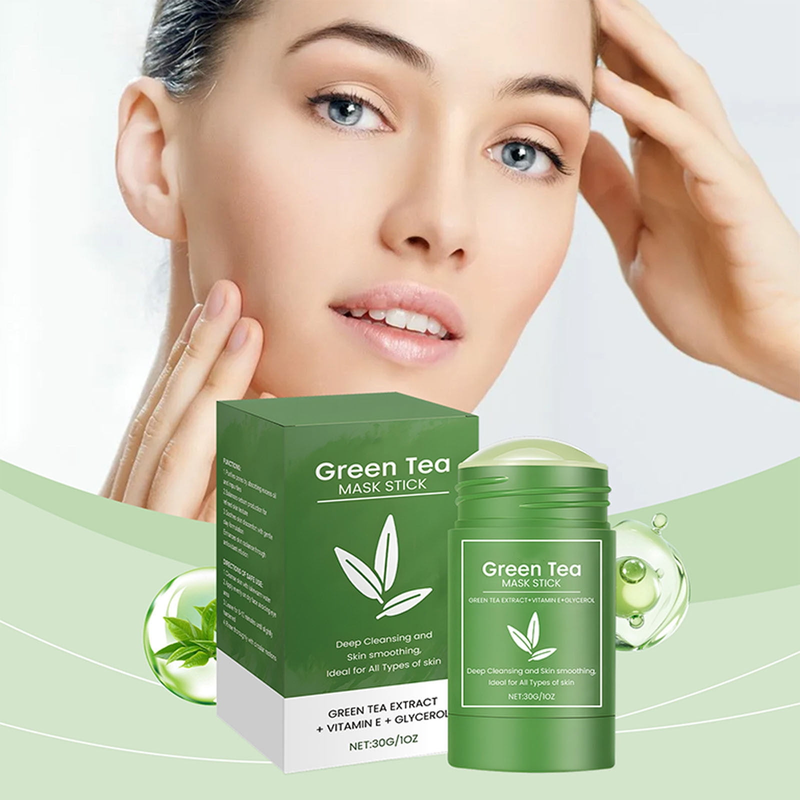 Byikun Green Tea Mask, Hydrating Face Stick PurifyPro, againstoxidant ...