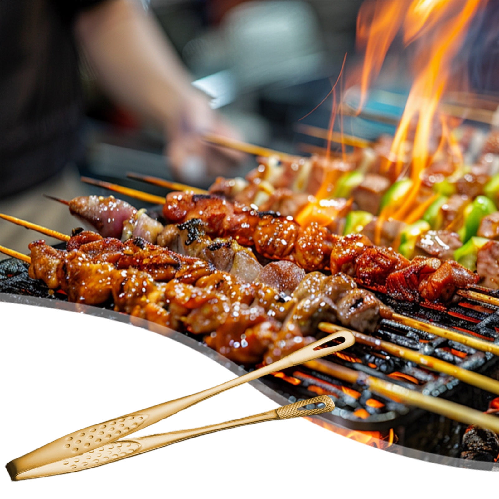 Byikun Grill Tongs, Durable Stainless Steel Bbq Tool, Secure Grip ...