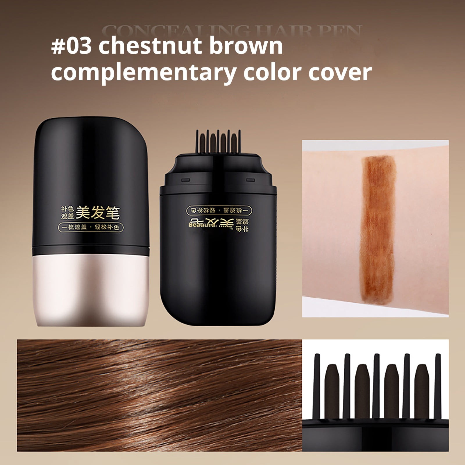 Byikun Hair Wand, Instant Color Hair Stick, Long-Lasting Dye Brush ...