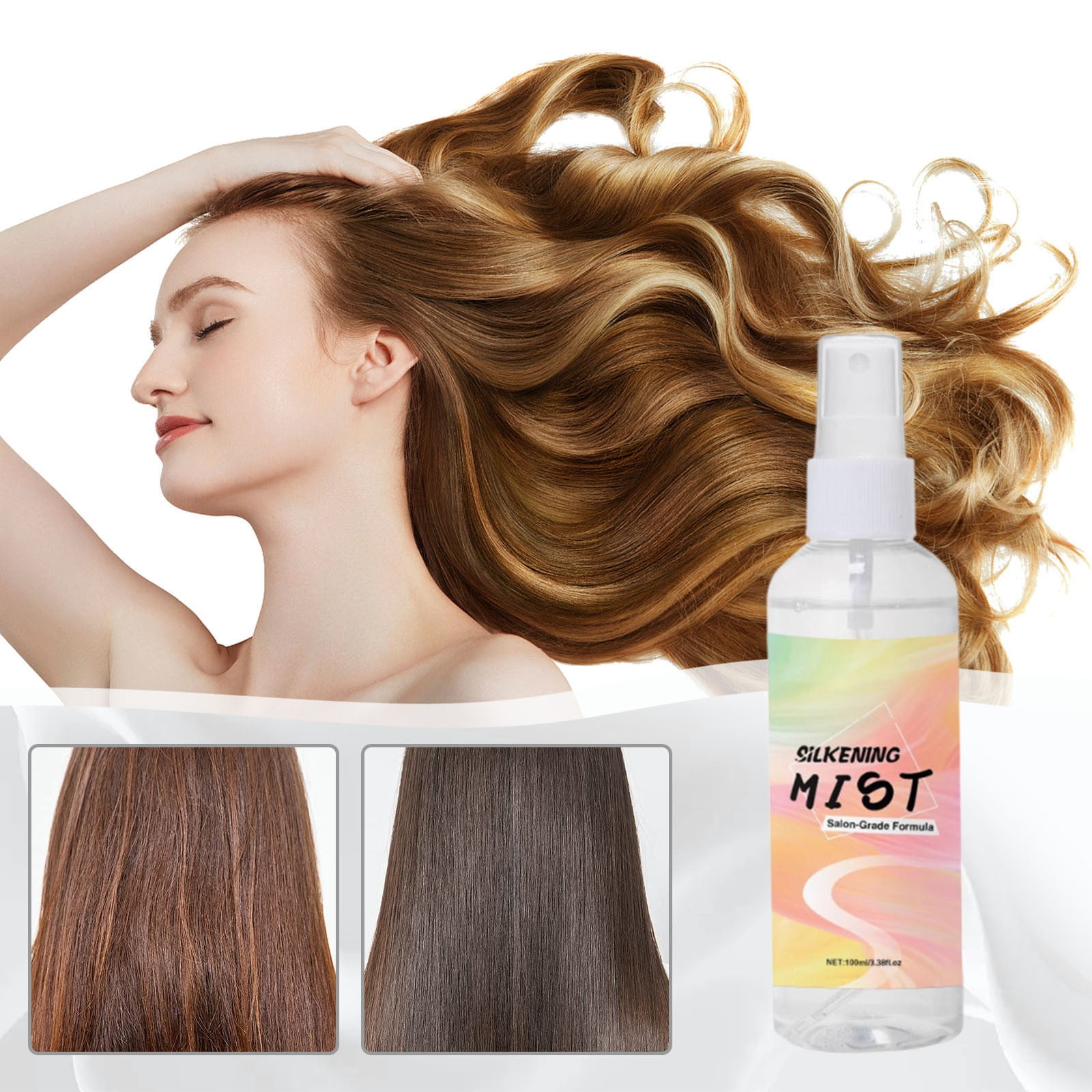 Byikun Hair evening Spray, Frizz Control emit Serum, Lightweight ...