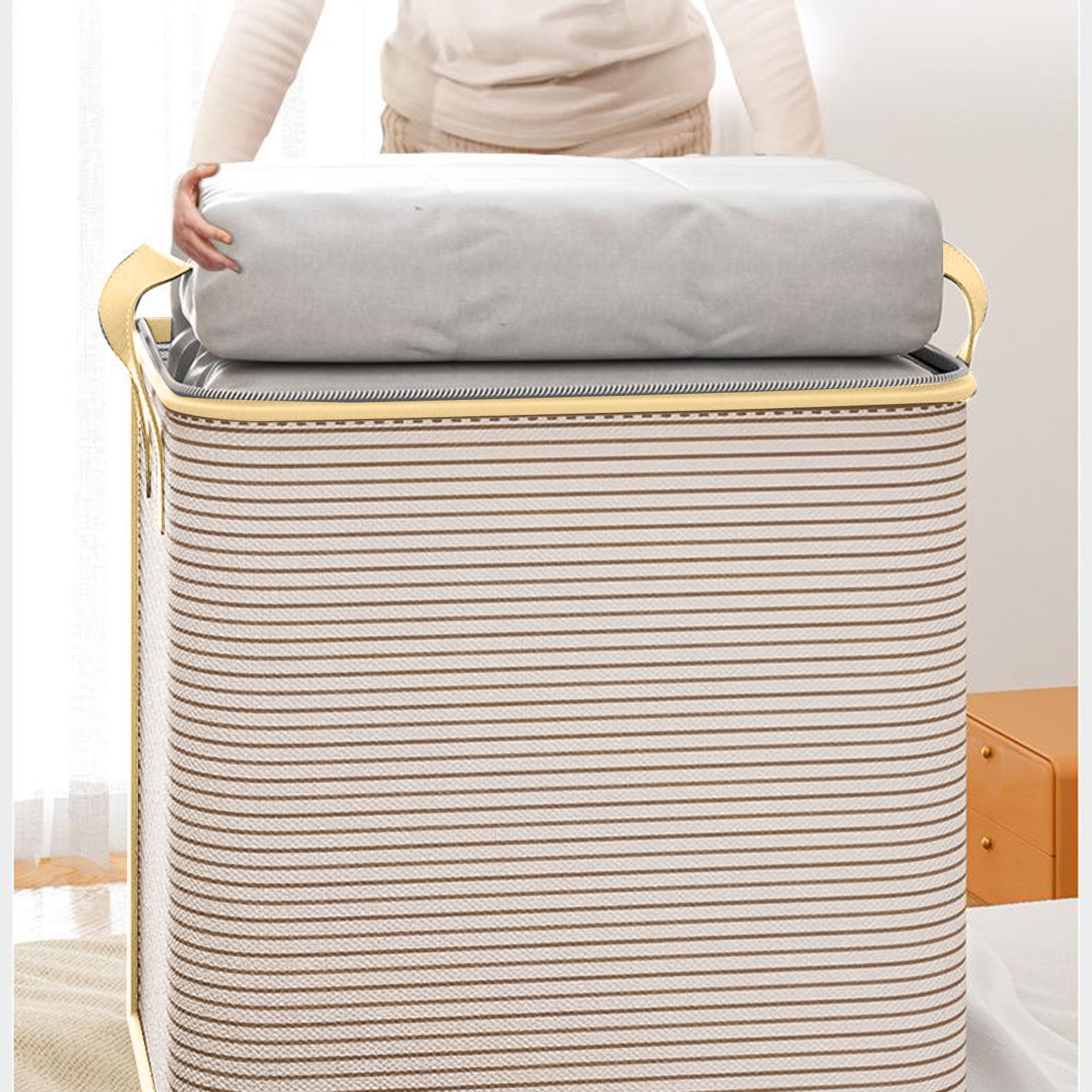 Byikun Heavy Duty Extra Large Non-woven Storage Bag with Reinforced ...