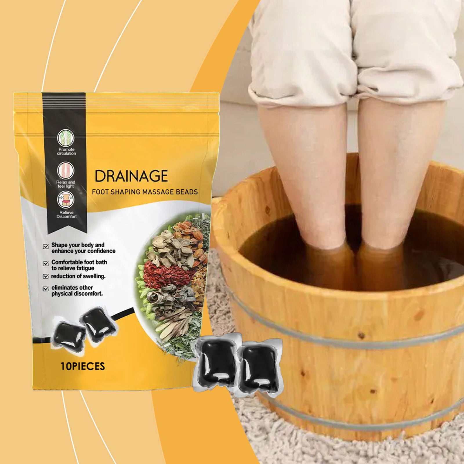 Byikun Herbal Foot Soak, Angelica Sinensis Foot Bath Bag, Muscle Relief ...