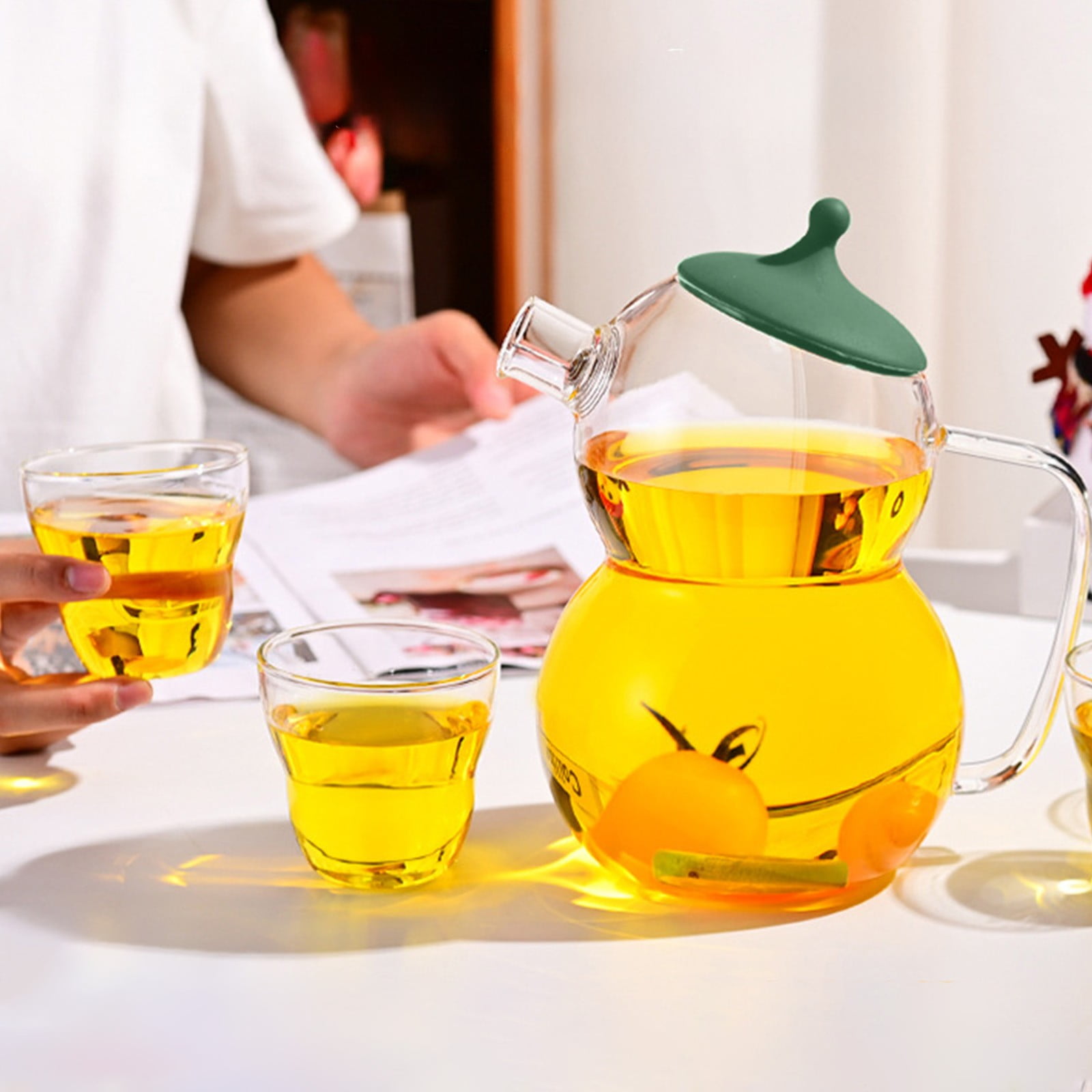Byikun High Borosilicate Cold Kettle Snowman Kettle Heatable Glass ...