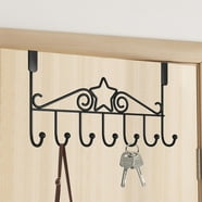 Triani Over The Door Hooks 7 Hanger Rack Metal Rack White Heavy-Duty ...