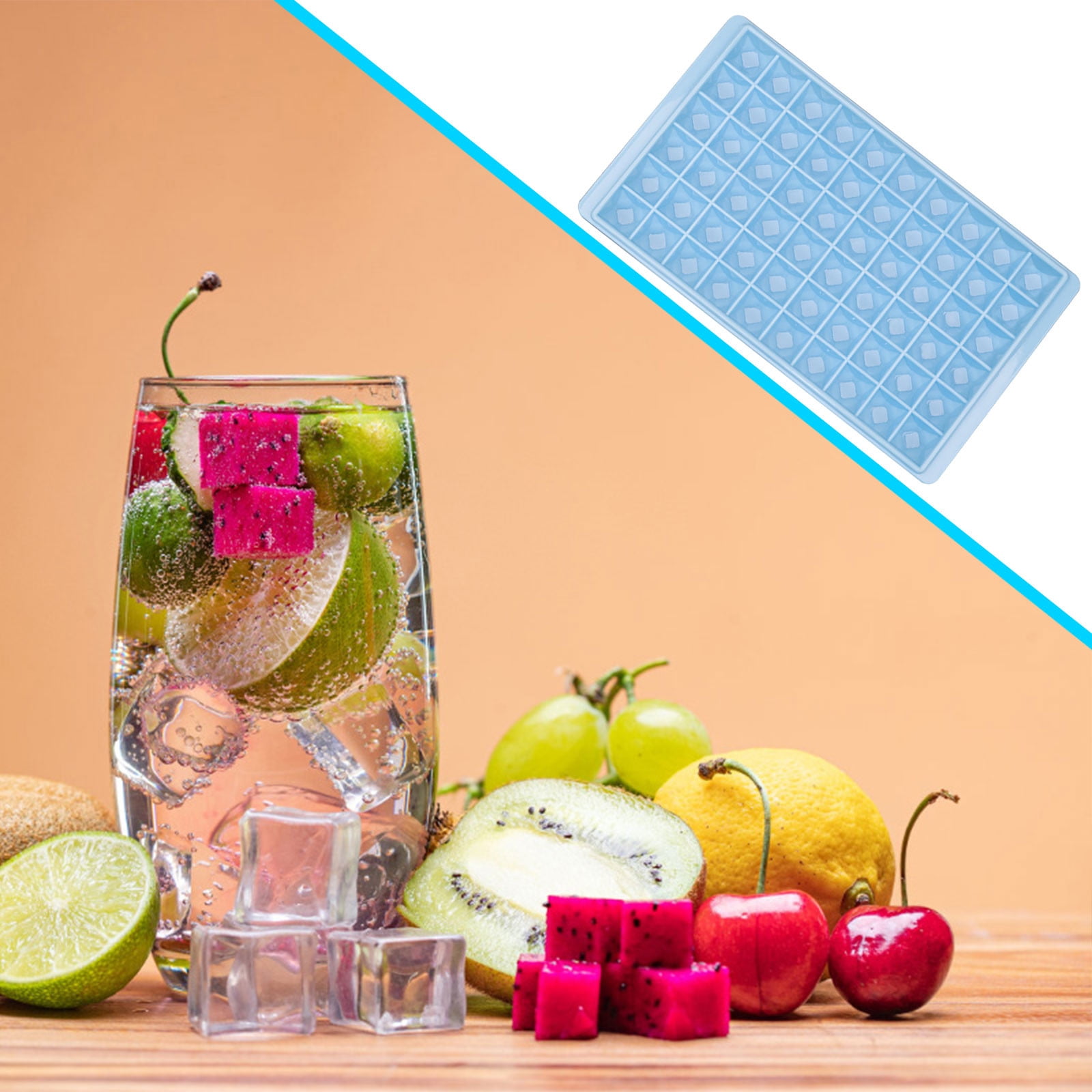 Yuanzi Diamond Ice Tray, 60 Lattice Ice Cube form, Multi-Use Chocolate ...